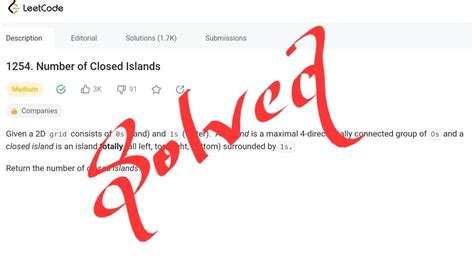 Hindi 1254 Number Of Closed Islands Leetcode Medium Depth First