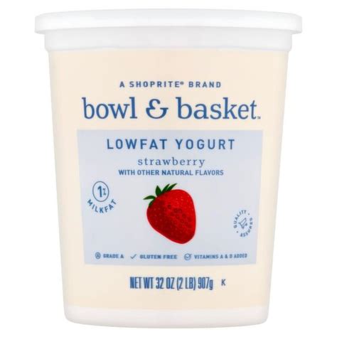 Bowl And Basket Strawberry Lowfat Yogurt 32 Oz Shoprite