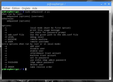 Raspbian Jessie impossible de créer un user samba Raspberry Pi Forums