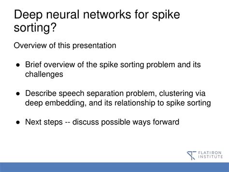 ppt deep neural networks for spike sorting exploring options