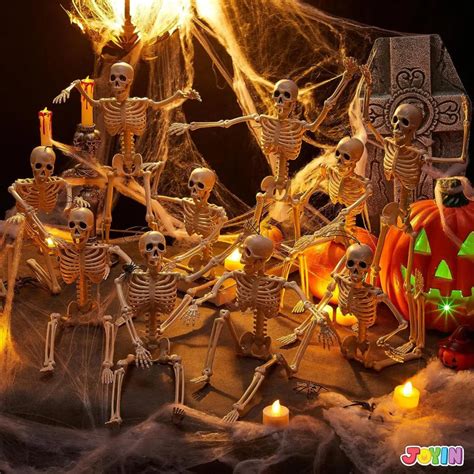 Joyin 10 Pcs 16 Inches Halloween Hanging Skeletons Full Body Skeletons
