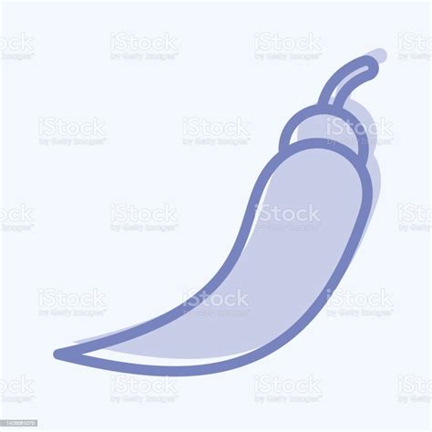 아이콘 칠리 태국 기호와 관련된 두 가지 톤 스타일 편집 가능한 간단한 디자인 간단한 그림 간단한 벡터 아이콘 세계 여행 관광 태국어 규모에 대한 스톡 벡터 아트 및 기타