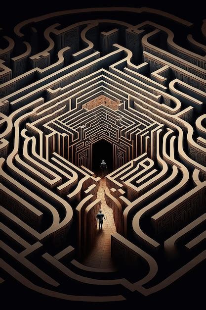 Premium Photo Maze Labyrinth