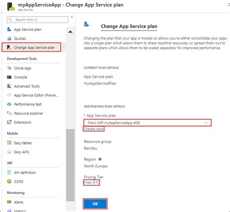 管理应用服务计划 Azure App Service Azure Docs