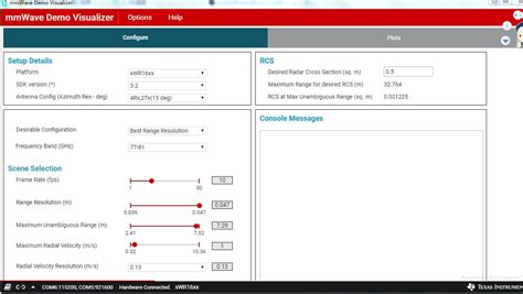 Ccsawr1642boost Awr1642boostmmwave Demo Visualizer Sensors Forum Sensors Ti E2e Support