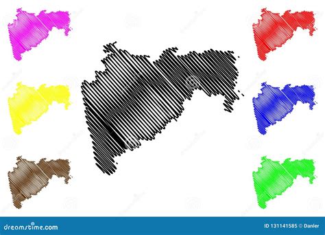 Maharashtra Map Vector Stock Vector Illustration Of Nagpur 131141585