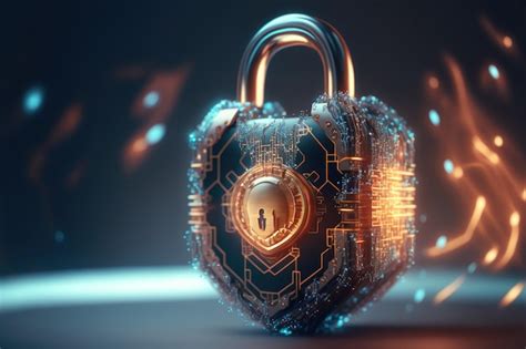 Cyber Security Network Padlock Icon And Internet Technology Networking