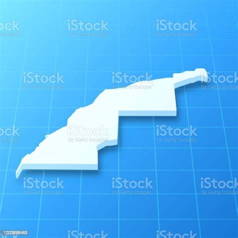 藍色背景的西撒哈拉 3d 地圖向量圖形及更多光線效果圖片 光線效果 剪裁圖 創作性 Istock