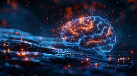 Glowing Neural Network Brain Generative Ai Stock Illustration Illustration Of Technology