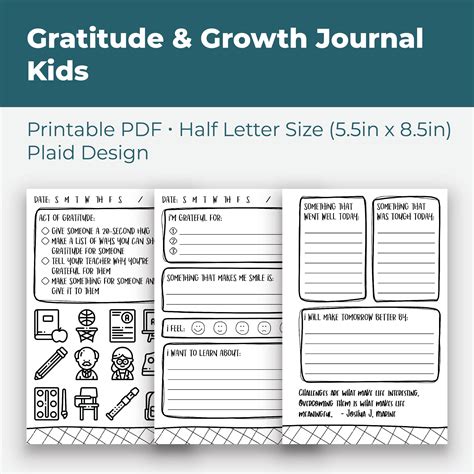 Gratitude And Growth Journal Positive Mental Attitude Growth Etsy