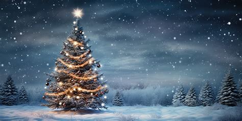 눈 덮인 크리스마스 트리가 빛난다 크리스마스 트리 크리스마스 눈 배경 일러스트 및 사진 무료 다운로드 Pngtree