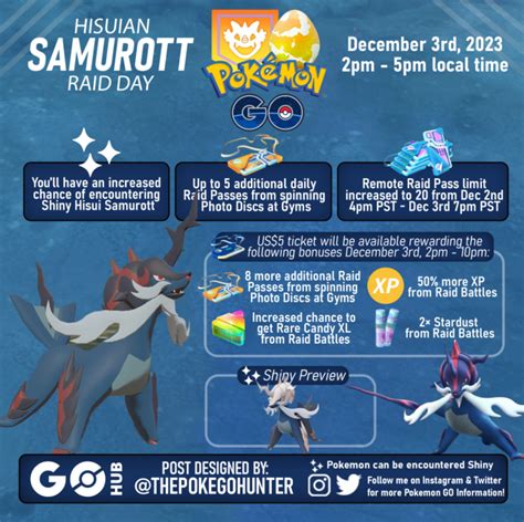 Hisuian Samurott Raid Day Pokémon Go Hub