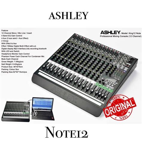 Jual Mixer Ashley King 12 Note Original 12 Channel Interface USB