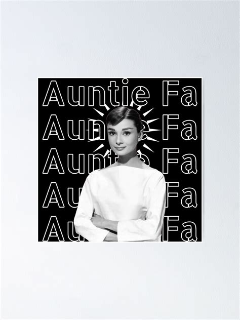 Audrey Hepburn Auntie Fa Feminist Icon Variant1 Poster For Sale By