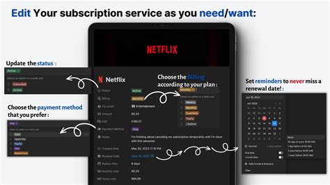 Notion Basic Subscription Tracker Finance Template