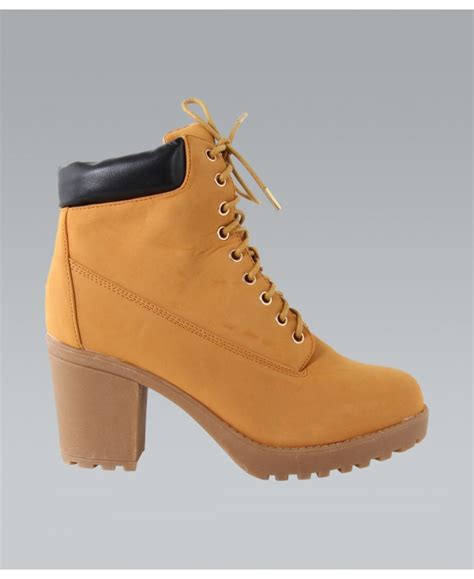 Krisp Block Heel Worker Boots Shoes From Krisp Clothing Uk
