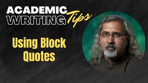 How To Use Block Quotes Academic Writing Tips Youtube