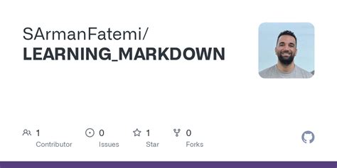 GitHub SArmanFatemi LEARNING MARKDOWN
