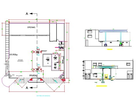 Station De Service Dans Autocad Téléchargement Cad 95777 Kb