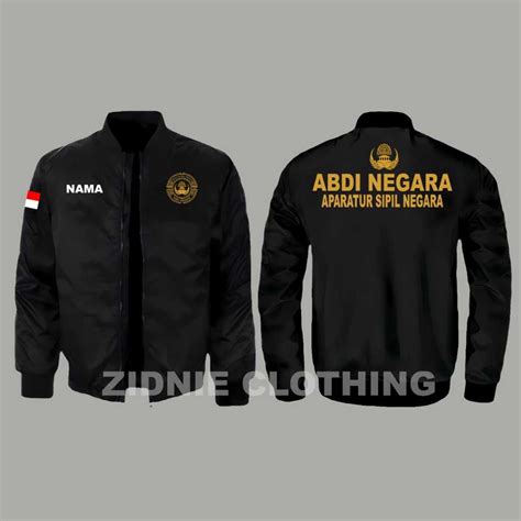 Jual Jaket Bomber Abdi Negara Aparatur Sipil Negara Warna Hitam