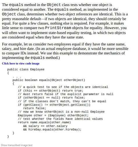 Solved Write An Equals Method For The Following
