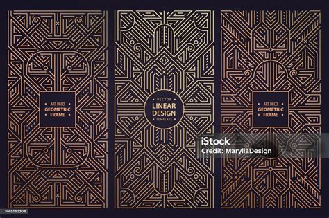 아르데코 디자인 요소 고급 제품에 대한 레이블 및 프레임 황금 선형 멋진 백어그라운드 개츠비 빈티지 스타일의 벡터 세트 초대장 포스터 인쇄물 포장에 사용 1920년에 대한