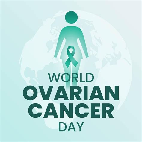 Design Do Dia Mundial Do Câncer De Ovário Com Ilustração De Fita Teal