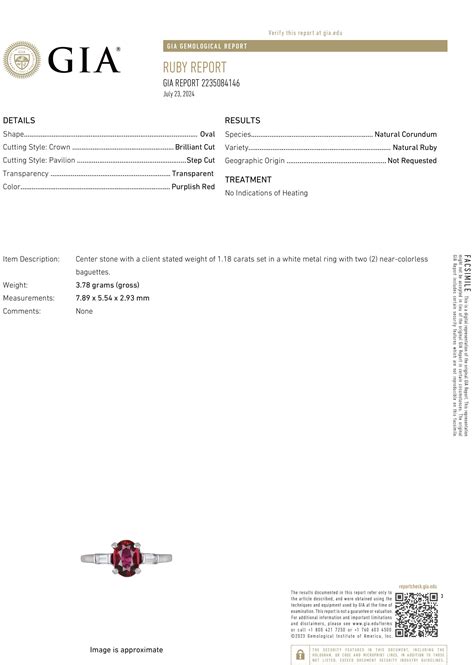 Gia Certified 1 18 Carat Natural Ruby Platinum Ring With Near Colorless Diamonds For Sale At 1stdibs