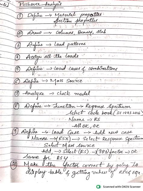 Pushover Revised Steps Pdf