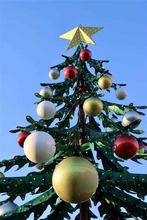 Carousel Like Christmas Tree Stock Image Image Of Europe Colorful