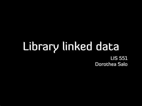 Library Linked Data Ppt
