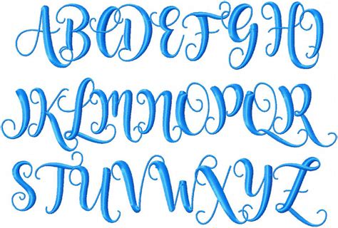 Fancy Script Lettering Alphabet