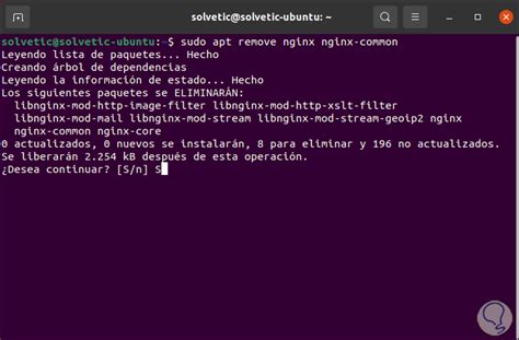 Desinstalar Nginx Ubuntu Solvetic
