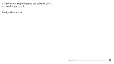 Direct And Inverse Proportion Past Paper Questions For Igcse Cambridge 0580 Revise Right Now