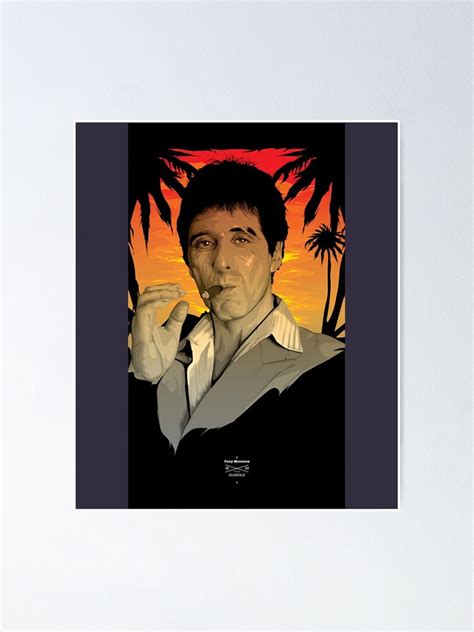 Mens Womens Scarface Tony Montana Awesome For Movie Fans Poster For