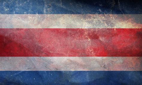 Costa Ricans In National Dress With A Flag Man And Woman In