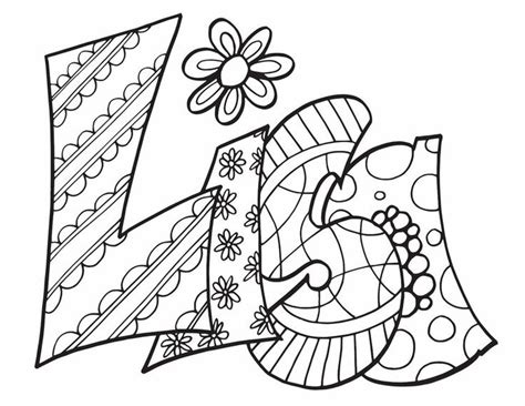 Free Printable Coloring Page LISA Search Your Name CLICK HERE TO
