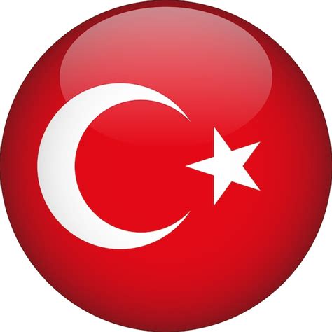 Premium Vector Turkey 3d Rounded Flag Button