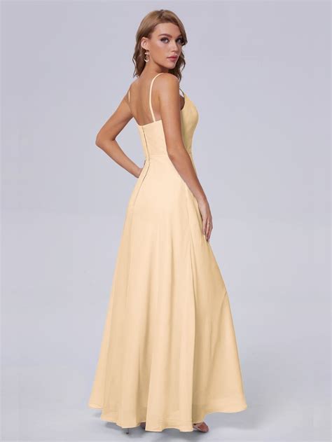 Reese Modest Split Chiffon Long Bridesmaid Dresses Trong 2024