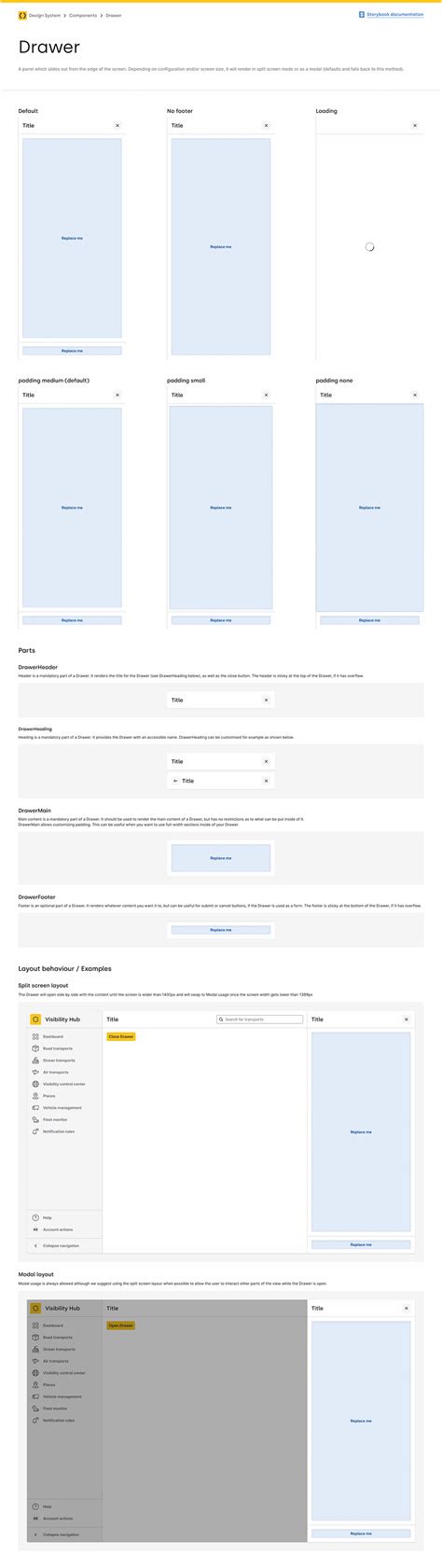 Drawer Component Specifications By Kaarel Metsaots On Dribbble