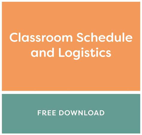 Classroom Schedule Logistics Banner Daybreak Lessons