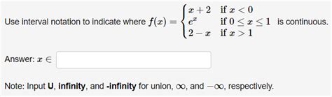 Solved Use Interval Notation To Indicate Where Chegg Com