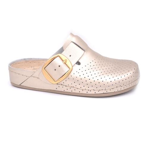 Doss Ženske Kožne Klompe Sofia Rose Gold