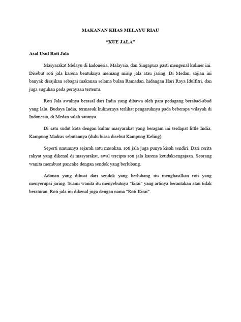 Asal Usul Roti Jala Pdf