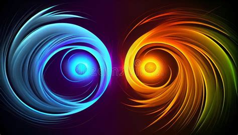 Generative Ai Energetic Hues Abstract Background With Two Vibrant Colors Stock Illustration