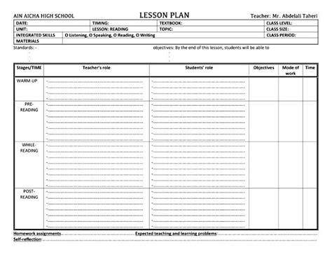 Lesson Plan Ppp Template 3 Toolkit
