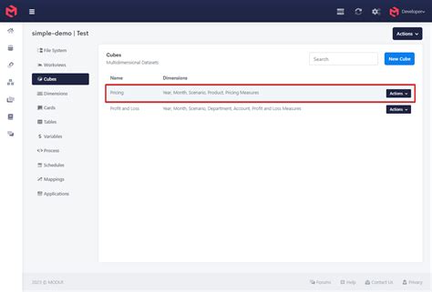 Creating Pricing Cube Workview MODLR