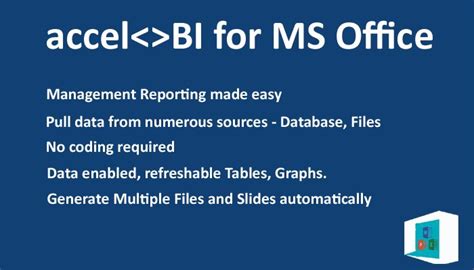 Accel Bi For Ms Office Lets You Create Full Fledged Database Driven Internal And External