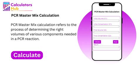 PCR Master Mix Calculation Online