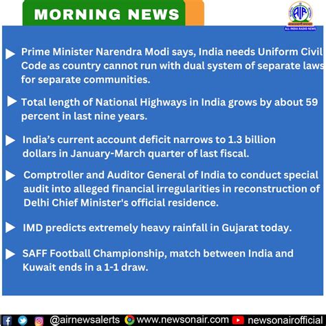 All India Radio News On Twitter All India Radio Presents MorningNews The Headlines